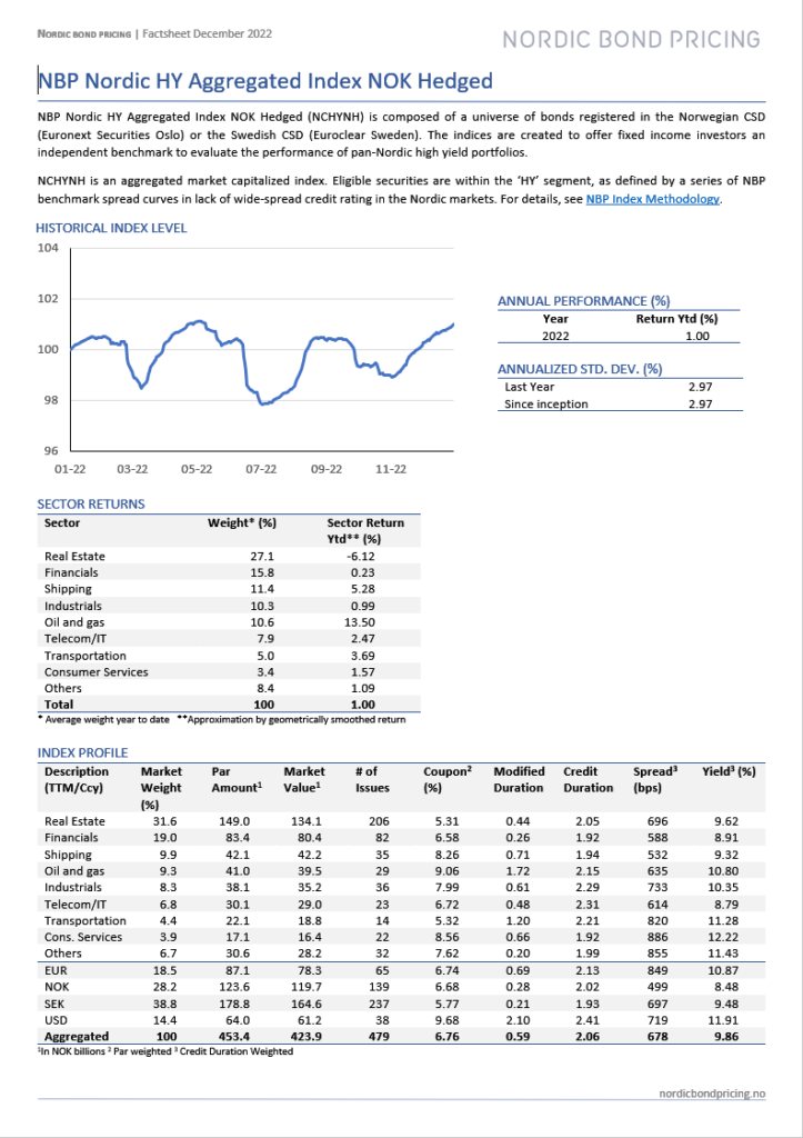 Nordic Bond Pricing – NBP Nordic High Yield Aggregated Index – Nordic ...