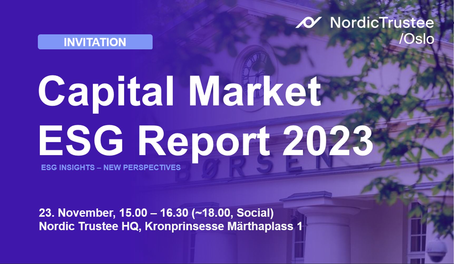 Event – launch of the Capital Market ESG Report 2023 and our new public ...